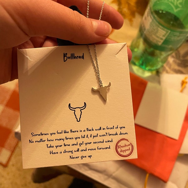 Bullhead - Longhorn Bull Necklace, 18K Gold Dipped, Handcrafted ...