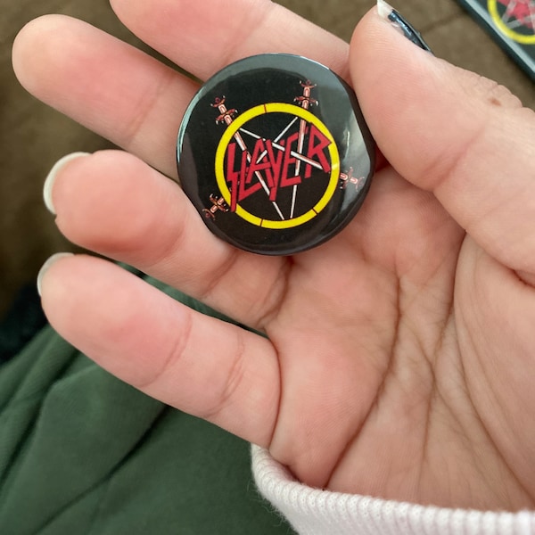 80's Heavy Metal Band Pins, Badges - Etsy