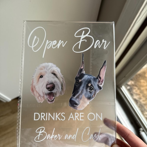 Custom Cat Signature Drink Sign,pet Signature Drink Menu Bar Menu Drink ...