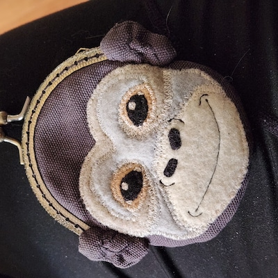 Hippopotamus Purse, Hippo Coin Purse, Purse, Felt Hippo Metal Frame ...