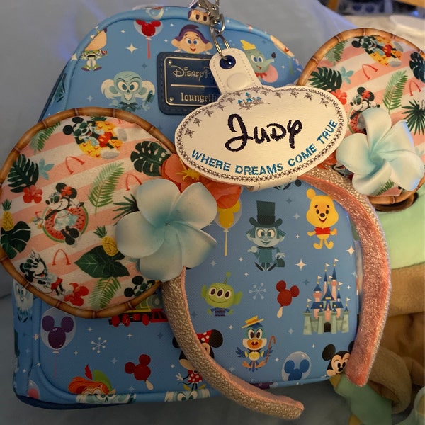 Mouse Ear Strap | Personalized Ear Saver | Ear Fob | Cast Member Badge ...