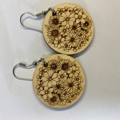 Spring Svg Png, Rounded Flowers Svg, Circle Flower Svg, Flowers Wall ...