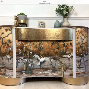 SOLD: Made to Order Upcycled Decoupaged Vintage Dressing Table With ...