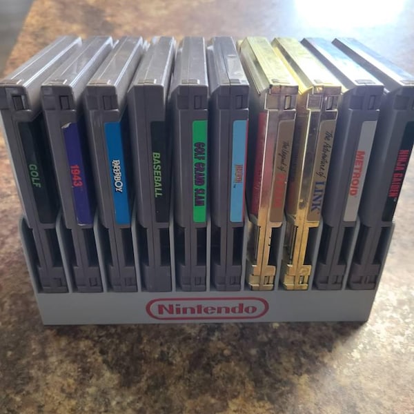 NES Game Display Stand: 3D Printed Cartridge Storage (10 Count) - Etsy