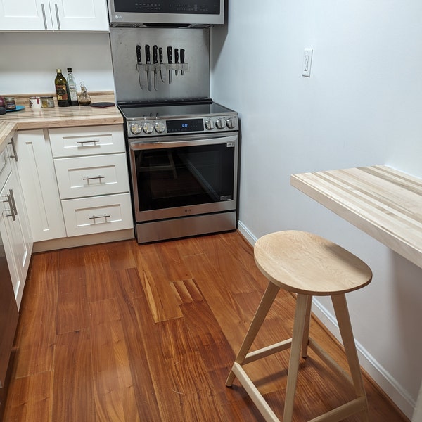 Solid Wood Swivel Bar Stool - Cupped Seat, USA Made - Etsy