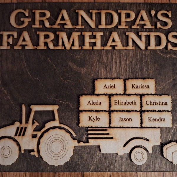 Grandpa's Farmhands Farmer Gift for Grandpa Papa Dad Poppy Father's Day ...