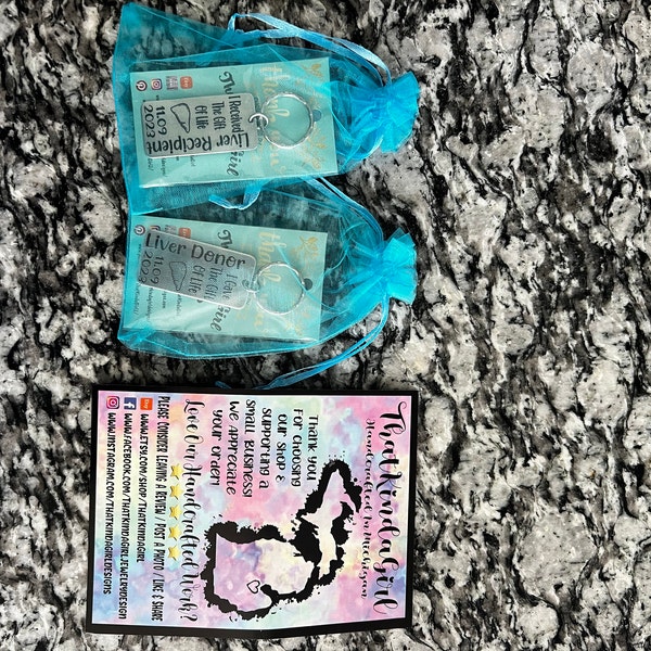 Engraved Liver Transplant Keychain - Gift of Life for Liver Donor and ...