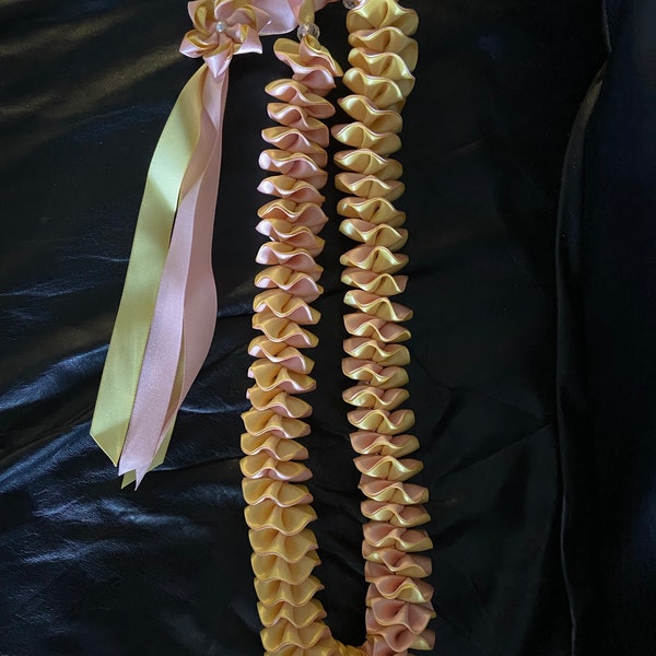 Custom Graduation Lei, Celebration Lei, Ribbon Lei, College Graduation ...