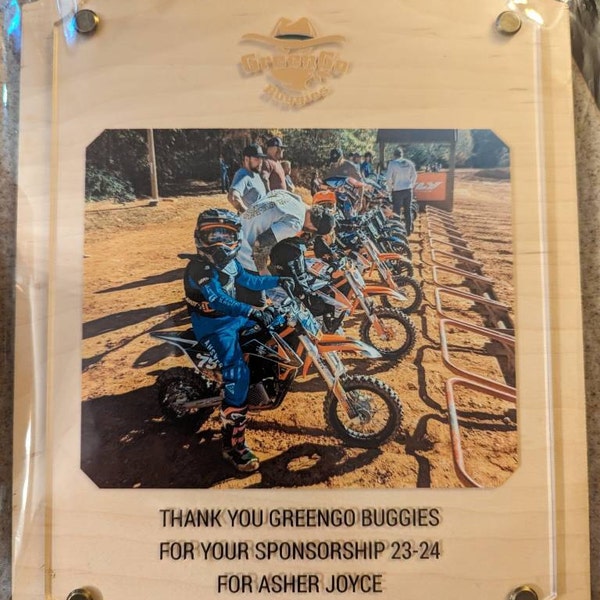 Custom Sports Plaque | Team Photo Plaque | Sponsor Thank You Plaque ...