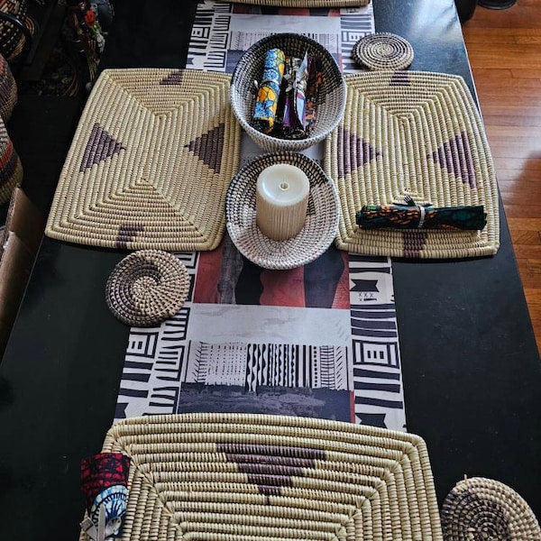 Mud Cloth Table Runner Décor Boho Table Linen Ethnic Housewarming Gift ...