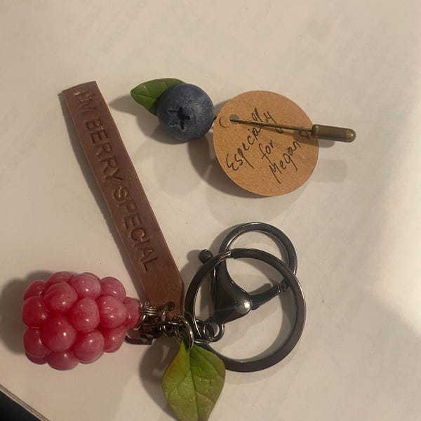 Handmade Big Blueberry Keychain, Blueberry Bag Charm, Berry Purse Charm ...