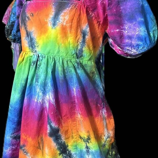 Rainbow X Pattern Tie Dye T Shirt Hand Dyed T Shirt Etsy