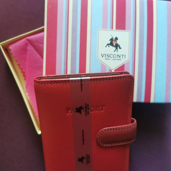Colourful Red Passport Wallet Cover With RFID - Rainbow Collection ...