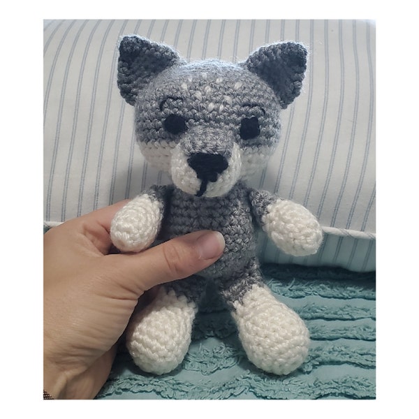 PATTERN: Wilson the Wolf Pup - Crochet Wolf Pattern - Amigurumi Wolf ...