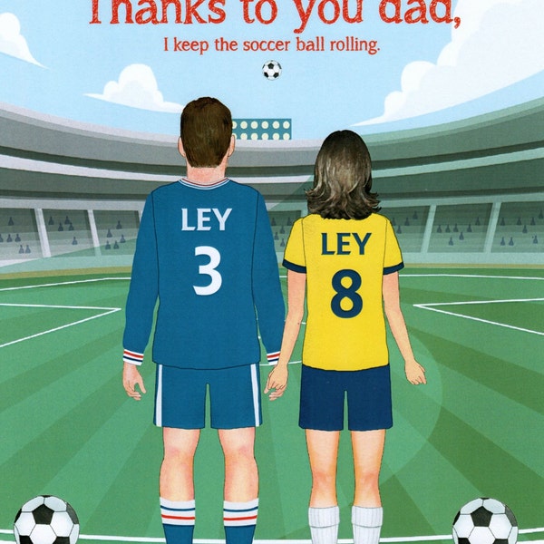 Personalised Football Family, Dad Gifts, Football Gift, Gift Ideas ...