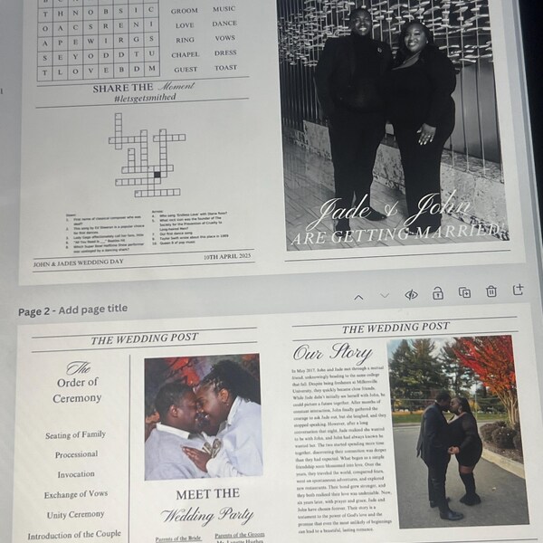 Wedding Newspaper Save the Date Canva Template, Printable Save the Date ...