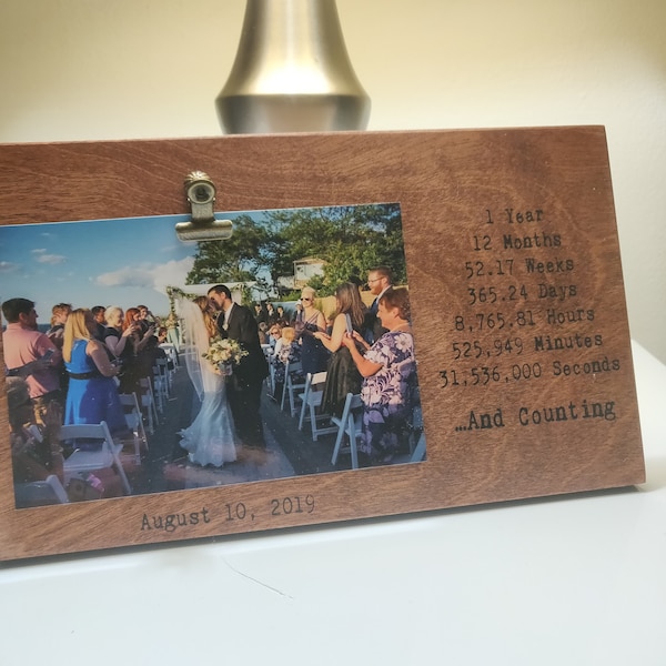 1st Year and Counting Picture Frame, Personalized Photo Holder, One ...