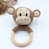 Crochet Monkey Pattern PDF, Rattle Monkey, Organic Baby Toys, Teether ...