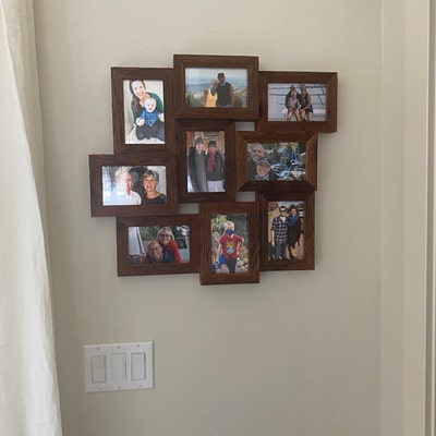 Rustic Weathered 4x6 Collage Frames / Wall Photo Frames 9 Opening ...