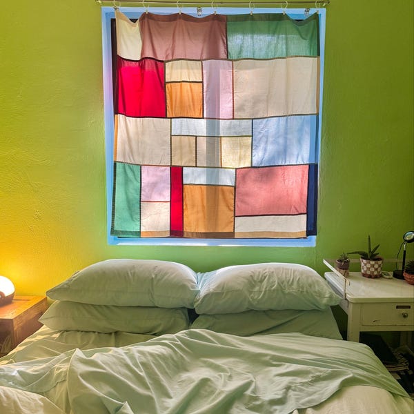 Custom Made Pojagi Curtain With Rod Hem Pocket Any Size for You, Choose Your Colors and Style ...