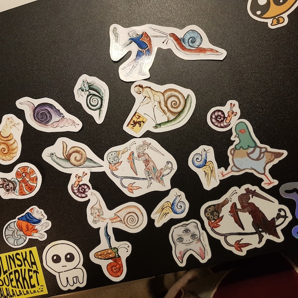 Sticker Sheet - MEDIEVAL MIGHTY MAIDENS - Funny Whimsical Historical ...