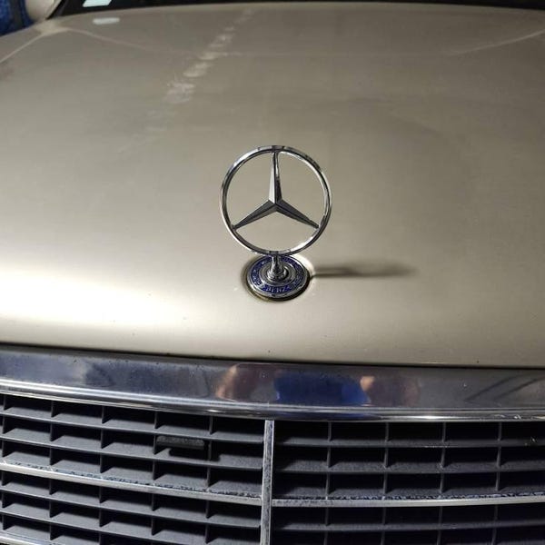 44mm Raised Chrome Star Bonnet Emblem Badge With Blue Lettering for ...