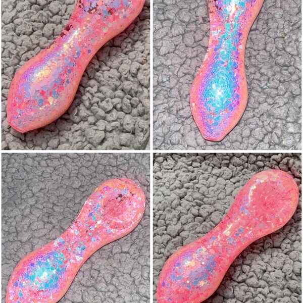 Elegant Gold Fumed Glass Square Pipe: Color-changing Smoking Bowl ...