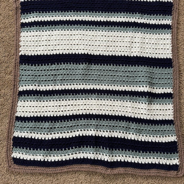 Urban Stripes Crochet Baby Blanket Pattern - PDF Only - Digital ...