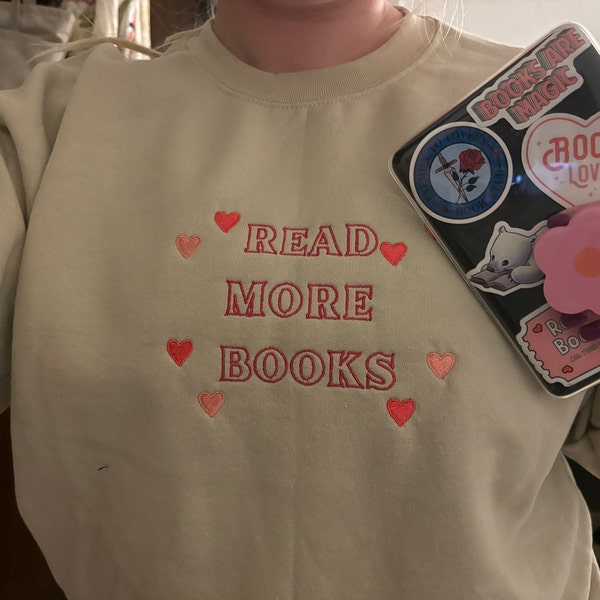 Read More Books Sweatshirt | Book Sweatshirt | Bookish Merch | Reader ...