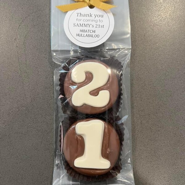 8 Sets 40 Chocolate Covered Oreo Cookie Candy Party Favors Number FORTY ...