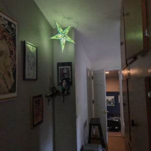 FROZEN Snowflake Star Light Lantern , Folding Paper Light, Lamp Night ...