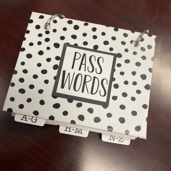 PASSWORD BOOK - Handcrafted Password Organizer Book With Personalized ...