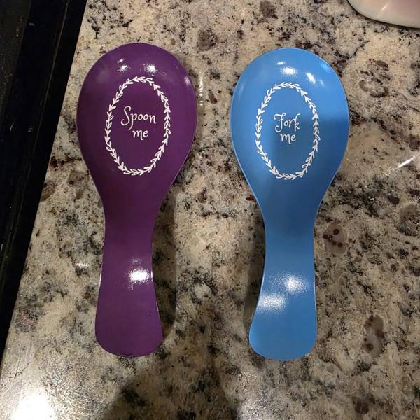 Personalized Spoon Rest - Monogram Spoon Holder - Mom / Grandma / Dad's ...