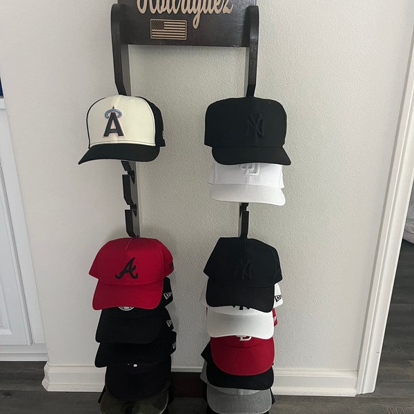 Cap Rack , Rack for 20 Caps, Custom Cap Rack , Cap Rack 3D, Personalize ...