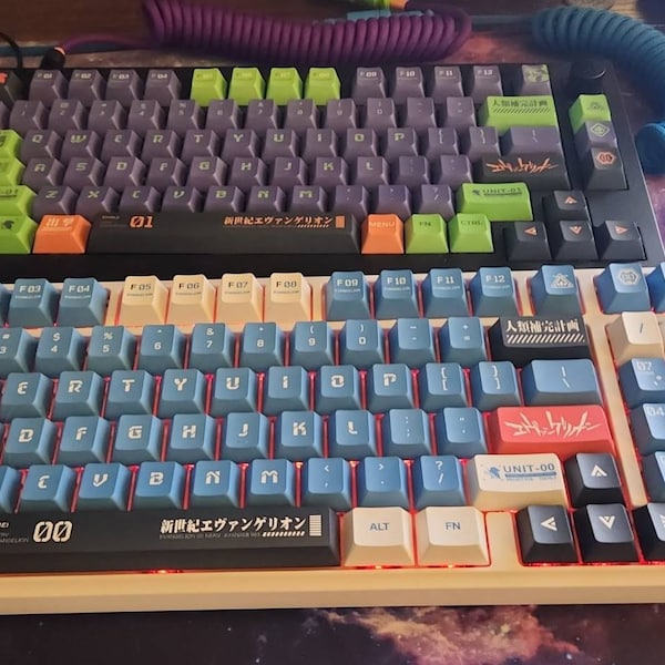 Eva Unit-00 Keycap Set, Cherry Profile, PBT, Cherry MX Stem, Dye-sub ...