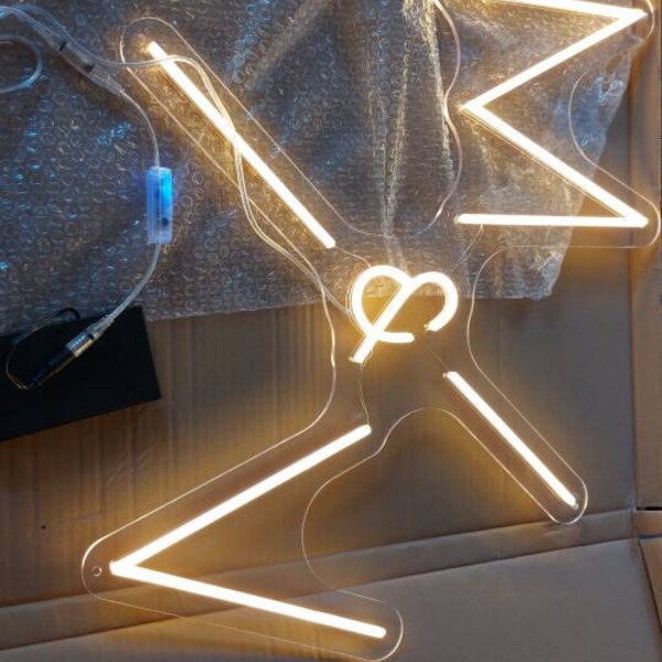 Custom Initials Name LED Neon Sign, Last Name Neon Light Home ...