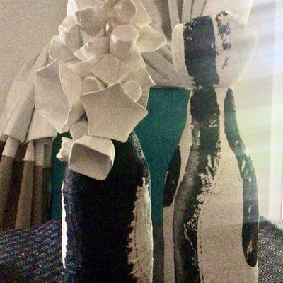 Wall Art Panel, White Paper Mache 3D Wall Art Panel, Wall Decoration ...