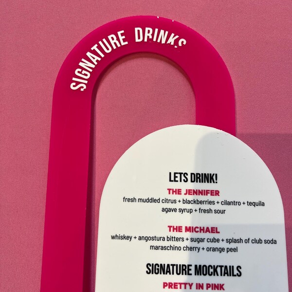 Custom Food Menu, Acrylic Food Menu, Acrylic Sign, Custom Sign, Custom ...