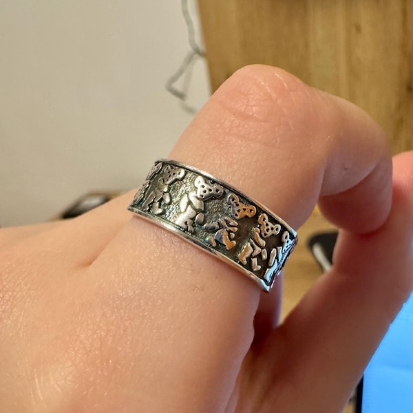 Silver MF DOOM Ring, Steel DR Doom Ring, Villain Mask Ring for Men, Men ...