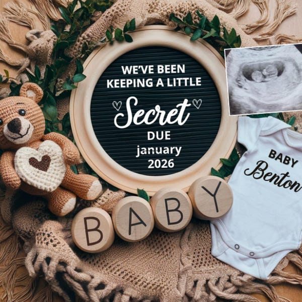 Editable Letter Board Pregnancy Announcement: Social Media Reveal ...