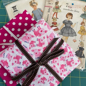 60s Butterick 9741 Girls' Full Skirt Dress With Bodice Inset Vintage ...