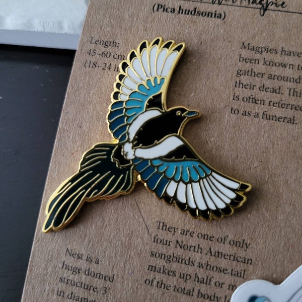 Magpie Hard Enamel Pin - Etsy