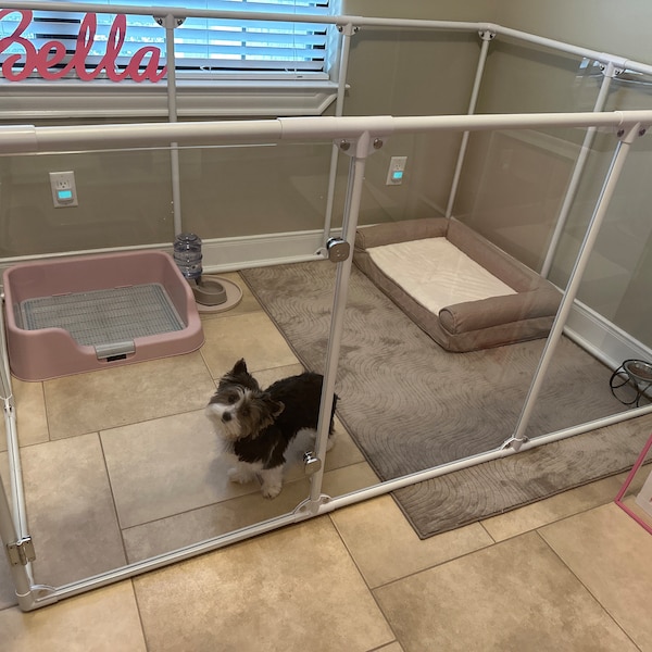 Modern Acrylic Dog Pen: Large Indoor Pet Enclosure - Etsy