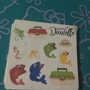 Fishing Sampler Planner Stickers, Fishing Trip Stickers, Scrapbook ...