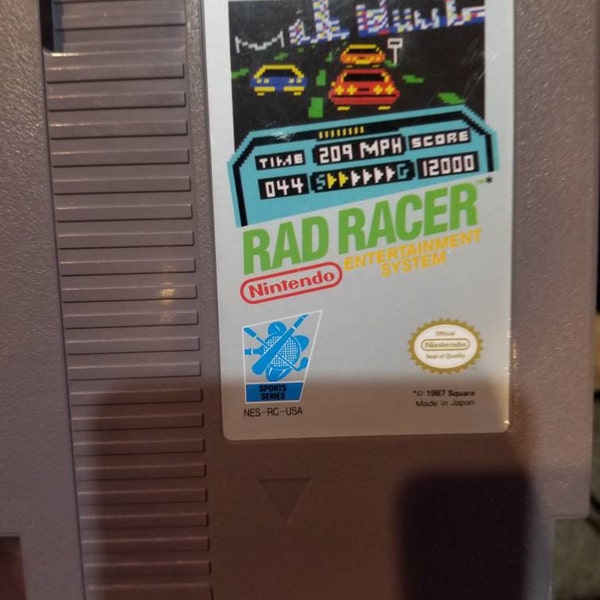 RAD Racer nintendo Entertainment System, NES Vintage Racing Game ...