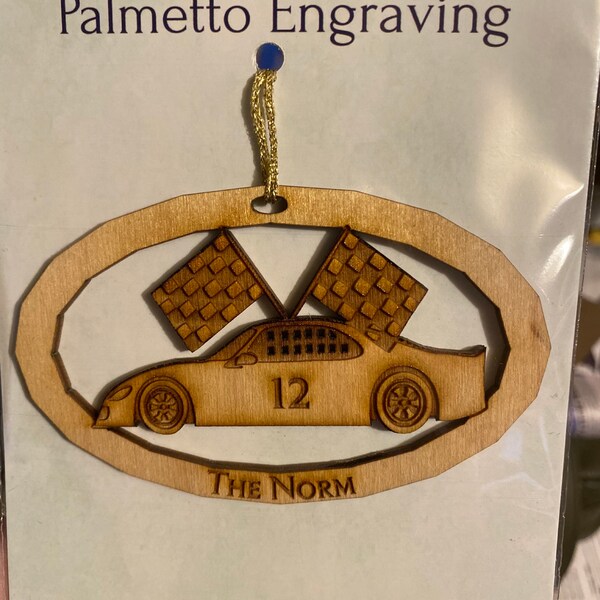 Personalized Race Car Ornament - Race Car Ornaments - Race Car Gift ...