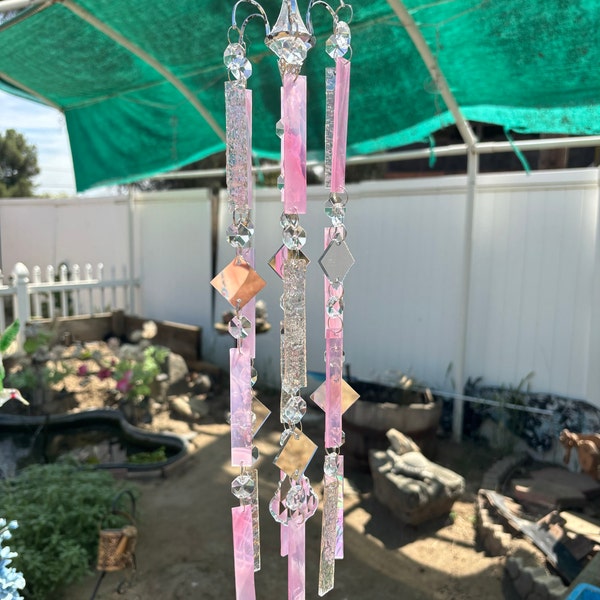Stained Glass Strips Clear Granite, Iridized Both Sides, 3"x1/2"x3mm ...