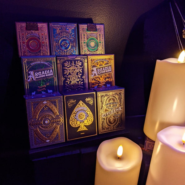 Two-deck Step Poker Card Stand / Playing Card Display / Shelf / Holder ...