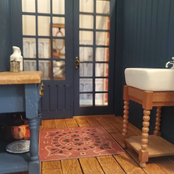 HUNTING SCENE Petit Point Pattern PDF Dollhouse Miniature Rug - Etsy