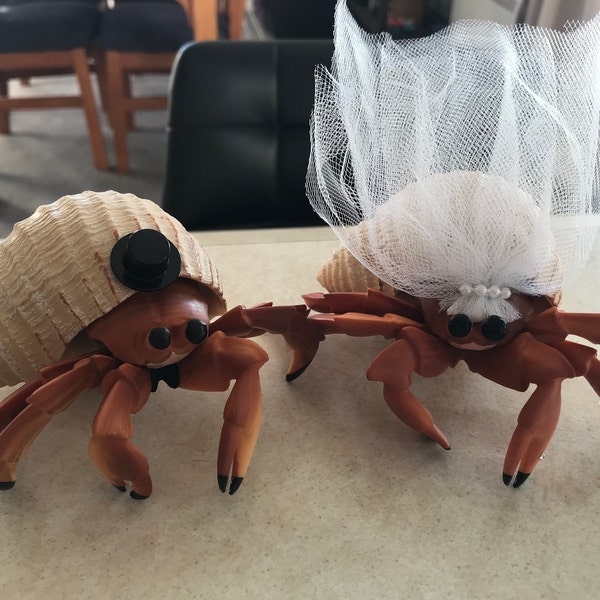 Crab Wedding Cake Topper-beach-hermit Crab Cake Topper-destination ...